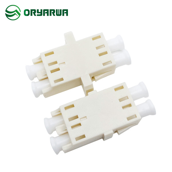 FTTH Integrated Type Duplex LC Fiber Optic Adapter With Flange