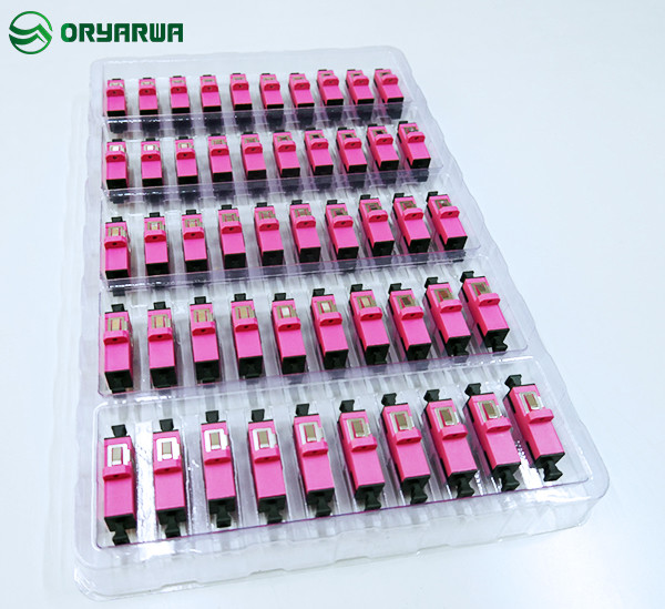 SC Simplex Fiber Optic Adapter One Piece Molding For FTTH